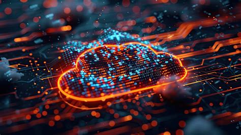 Digital Cloud Symbol On A Circuit Board Stock Illustration Illustration Of Cyber Science