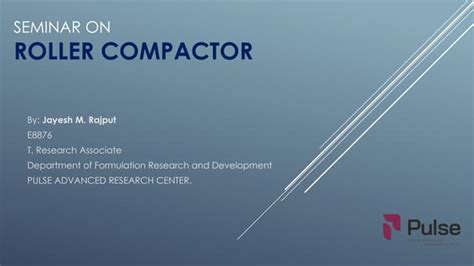 Roll Compactor Used In Dry Granulation Technique Pptx