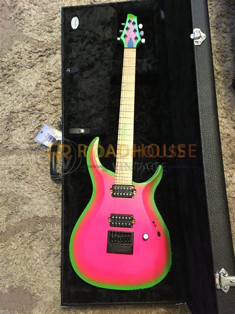 Kiesel Andy James 1 Signature Series Guitar Pink Green Watermelon W Case Roadhouse Vintage Guitars