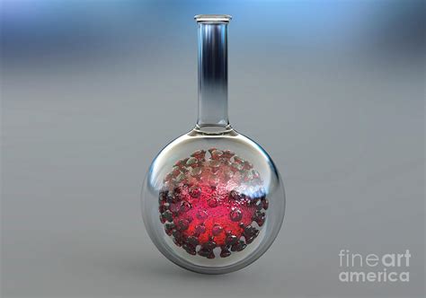 Covid Coronavirus In A Laboratory Flask Photograph By Kateryna Kon Science Photo Library