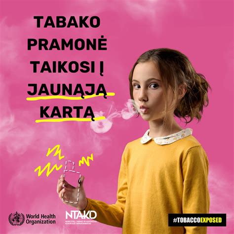 Gegužės 31 D Pasaulinė Diena Be Tabako „apsaugokime Vaikus Nuo Tabako Pramonės Kišimosi“