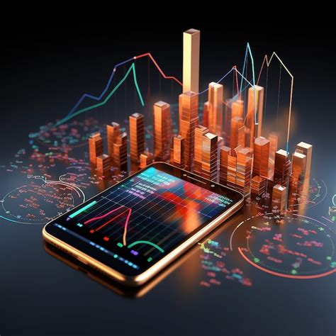 Premium Photo 3d Data Analysis Business Graph Finance Chart