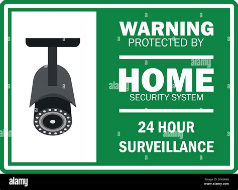 Warning Sign The Area Protected By Video Surveillance With Security