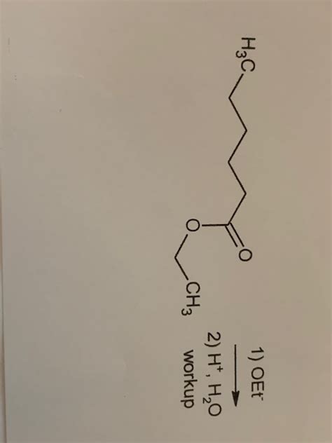 Solved 1) OEt H₃C. O CH3 2) H, H2O workup | Chegg.com