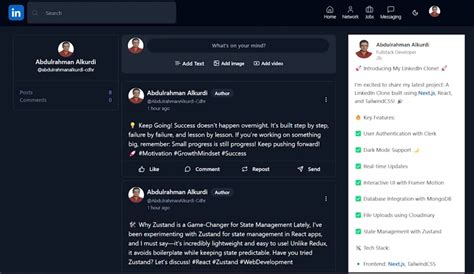 Nextjs React Webdevelopment Fullstack Linkedinclone Abdulrahman
