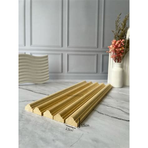 Jual Lis Profil Wall Moulding Lis Gunung L2 5cm Kayu Solid Bukan