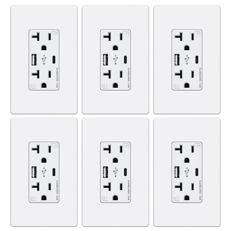 Webang Toma De Corriente Usb De Pared Toma De Cargador Con Puertos Usb