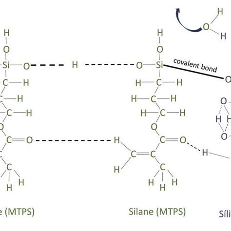 Chemical Structure Of Silane Mtps And Of Silica Molecules Ceramic