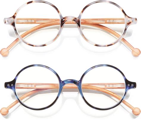 Tishui Round Reading Glasses For Women Men Blue Light