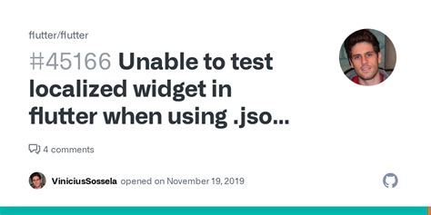 Unable To Test Localized Widget In Flutter When Using Json Files Issue Flutter