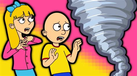 Caillou And Lily In A Tornado Youtube