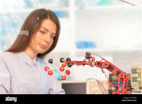 Babe Girl In Robotics Class Stock Photo Alamy