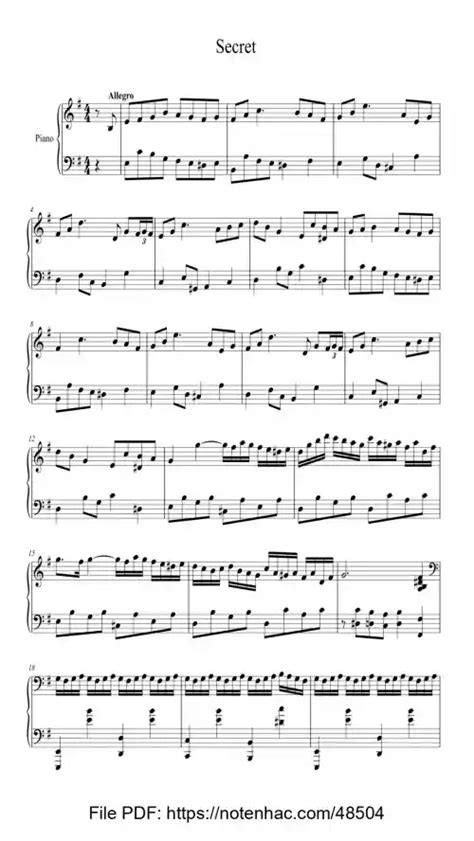 Secret Piano Battle I Free Printable Piano Sheet Music Pdf Free