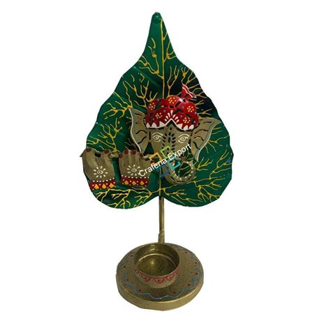 Buy Patha Leaf Ganesh Tealight Candle Holder Craferia