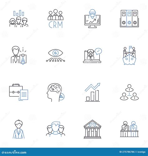 Digital Identity Line Icons Collection Identity Online
