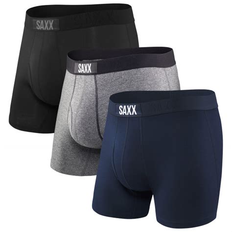 Saxx Ultra Super Soft Boxer Brief Fly 3 Pack Sous Vêtement
