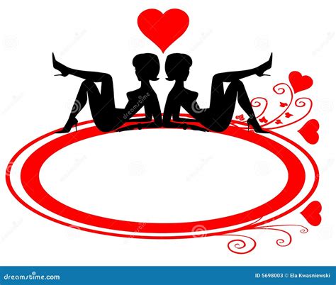 Frame With Girls Stock Vector Illustration Of Design 5698003