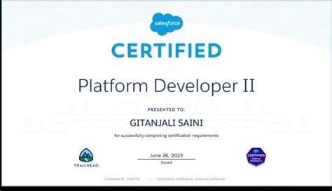 Gitanjali Saini On Linkedin Salesforce Certification Developer
