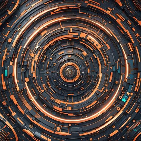 Abstract Circle Texture Background Futuristic Interface Scientific