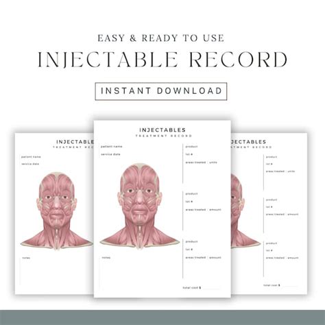 Botox Face Chart Etsy