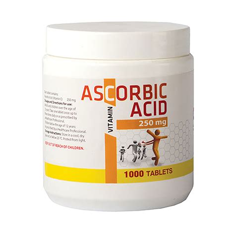 Pharmachem Ascorbic Acid 250mg 1000 Tablets Med365