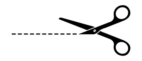 Black Scissors With Dotted Line Flat Vector Illustration 21817487