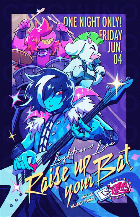 Deltarune Raise Up Your Bat Kris Ralsei Susie Holographic Print Etsy