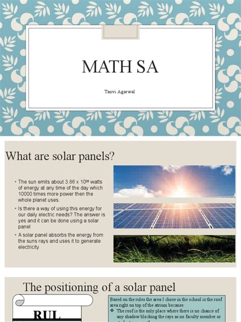 Math Solar Panel Pdf Trigonometric Functions Trigonometry