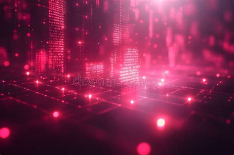 Futuristic Digital Data Matrix Cybersecurity And Technology