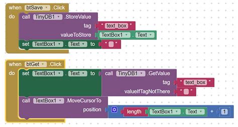 how can i save text of textbox with a button click mit app inventor help mit app inventor