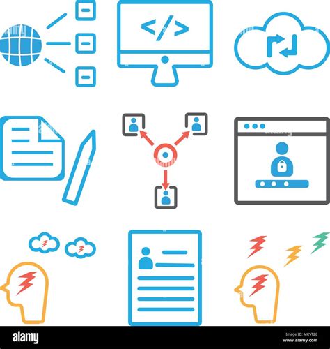 Set Of 9 Simple Editable Icons Such As Thinking Curriculum