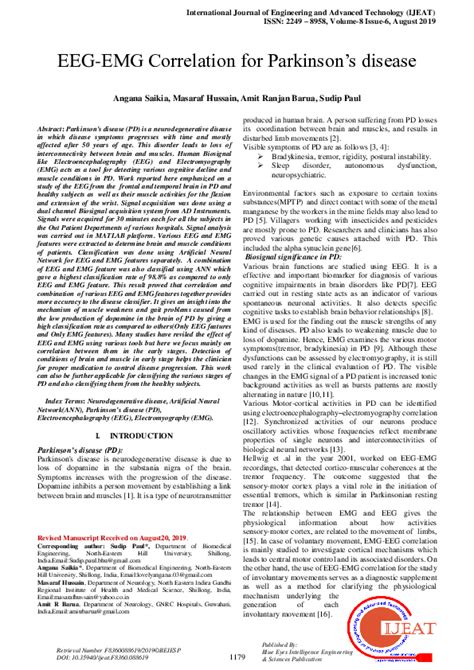 Pdf Eeg Emg Correlation For Parkinsons Disease