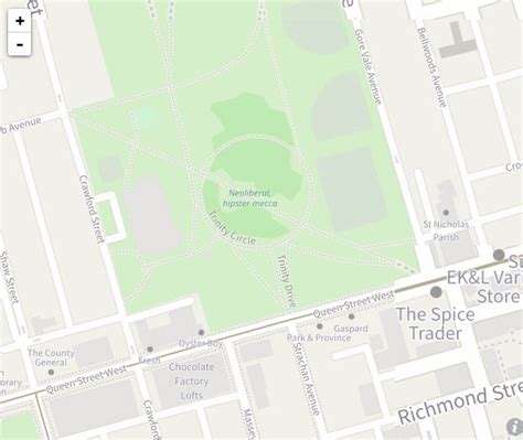 Trinity Bellwoods Park Hilariously Mislabelled On Toronto Map