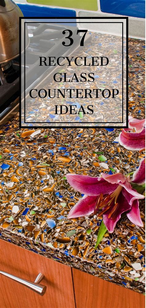 Diy Recycled Glass Countertops Curava Arctic Recycled Glass Blue