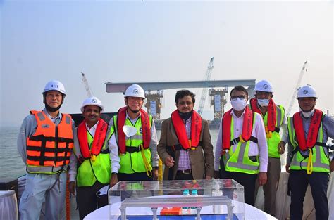 Indias Largest Sea Bridge Mthl Osd Span Of 119 Meters Weighting 1331 Mt Launched In Package 1