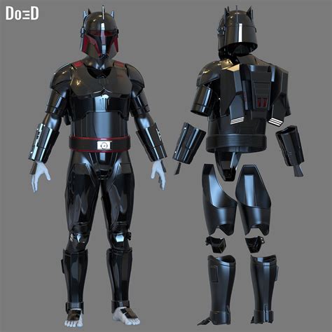 moff gideon armor and jetpack mandalorian season 3 3d printable model
