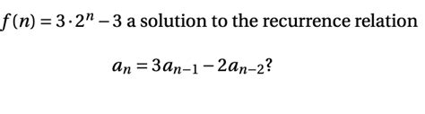 solved f n 3 2 3 a solution to the recurrence relation