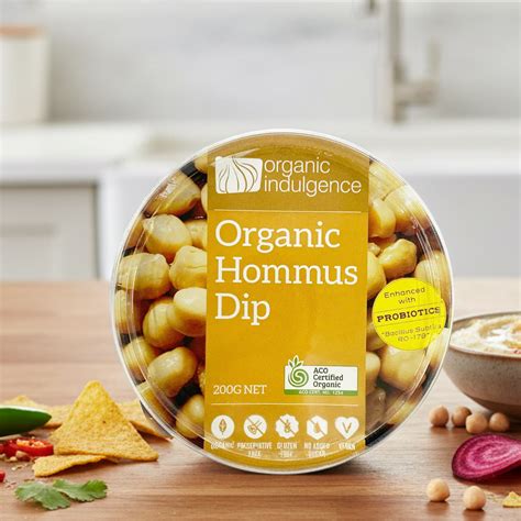 Buy Organic Indulgence Hommus Dip 200g Sydney Same Day Delivery
