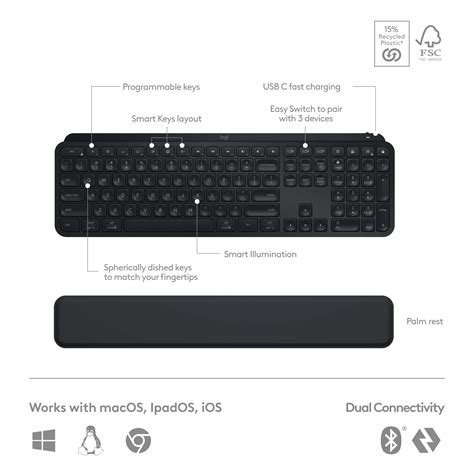 Questions And Answers Logitech Mx Keys S Combo Advanced Full Size Wireless Scissor Keyboard And