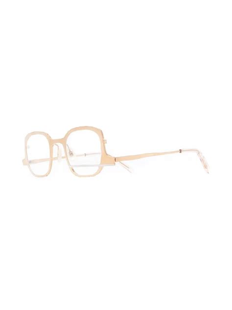 Masahiromaruyama Strap Detail Upside Down Glasses Gold Farfetch