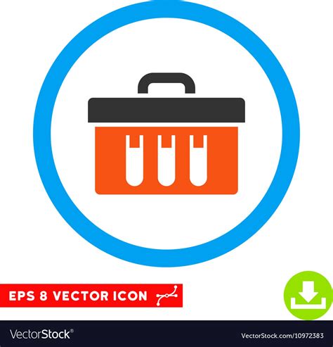 Analysis Box Eps Rounded Icon Royalty Free Vector Image