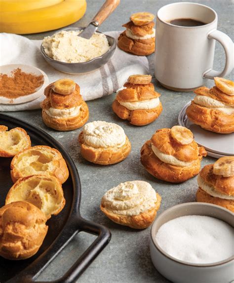 Bananas Foster Pudding Cream Puffs Southern Cast Iron