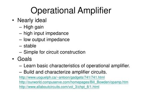 Operational Amplifier Circuits Ppt Background