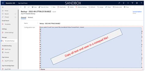 How To Backup And Restore Email Parser Templates And Parsing Rules Zap Objects