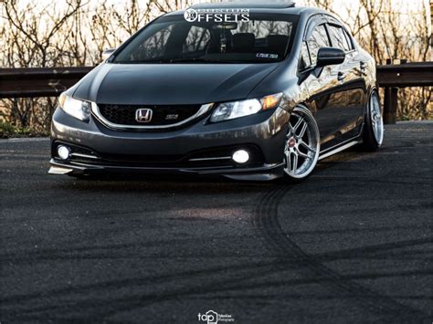 2014 Honda Civic With 18x95 22 Esr Cs15 And 21535r18 Nitto Neo Gen