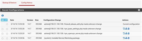 Pfsense® Backup It And General