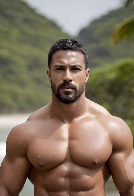 Muscular Latino Premium Ai Generated Image