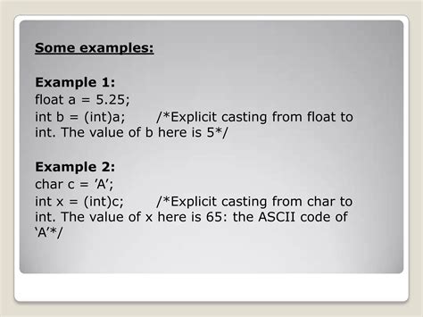 Typecasting In C Pptx