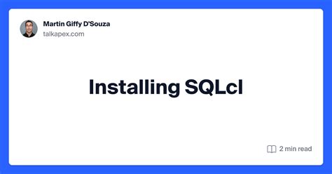 Installing Sqlcl