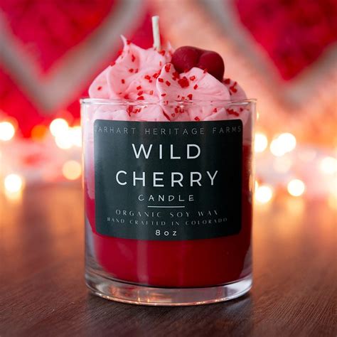 Candle Desserts Cherry Etsy